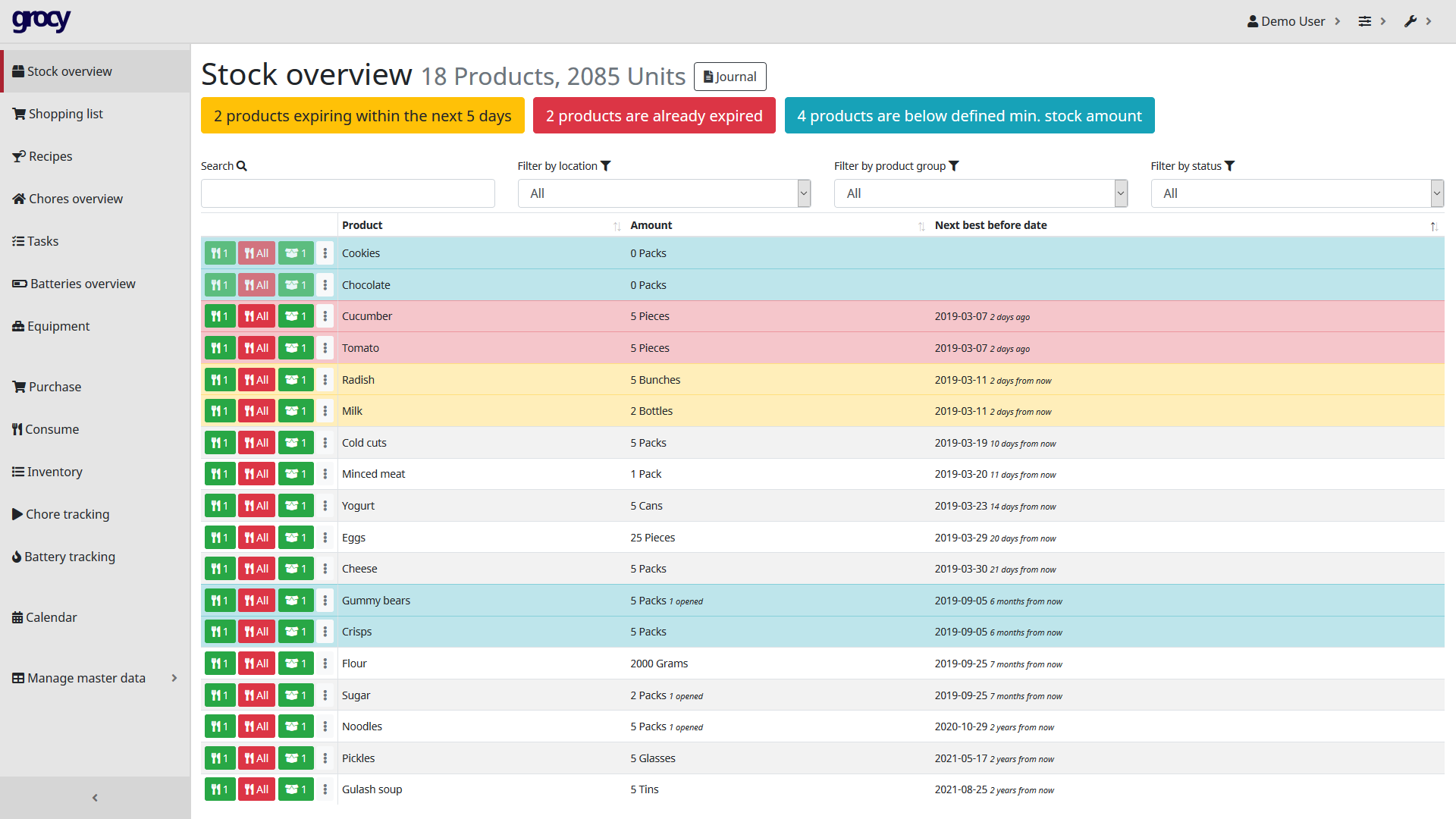 Grocy - ERP beyond your fridge - DockerIL
